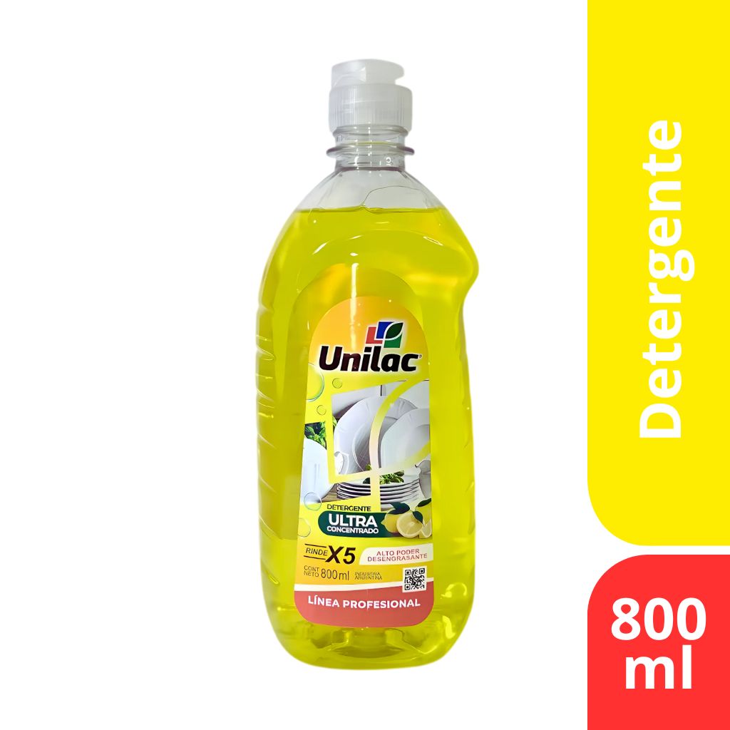 Detergente UNILAC Limón 800ml - Tecno Milk Soluciones